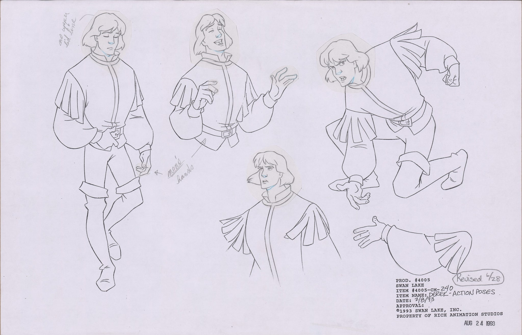 Derek Production Model Art | The Swan Princess