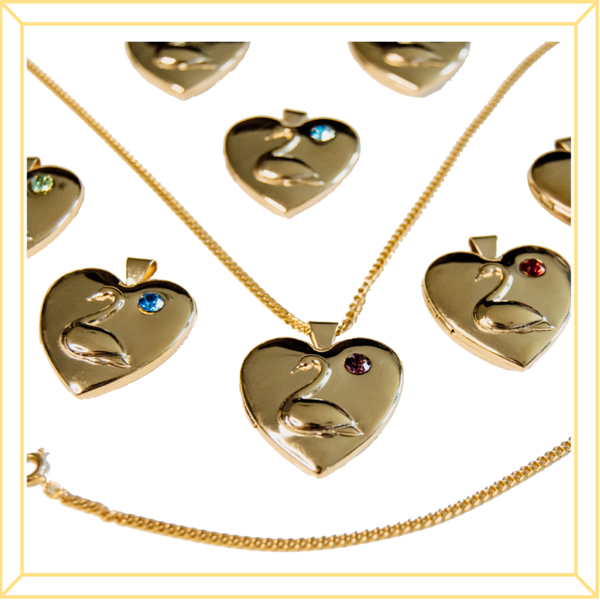 Swan princess Birthstone Heart Locket | Swan Princess – The Swan Princess