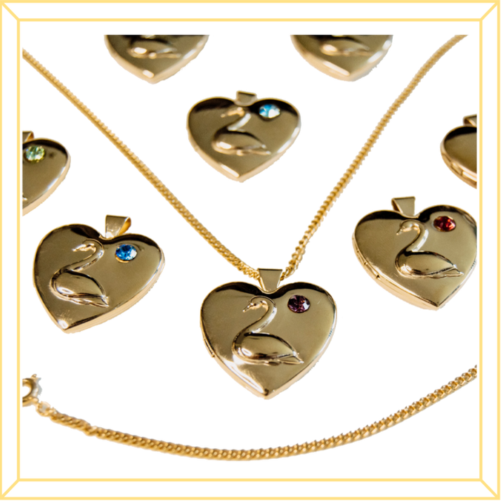Swan princess Birthstone Heart Locket | Swan Princess – The Swan Princess