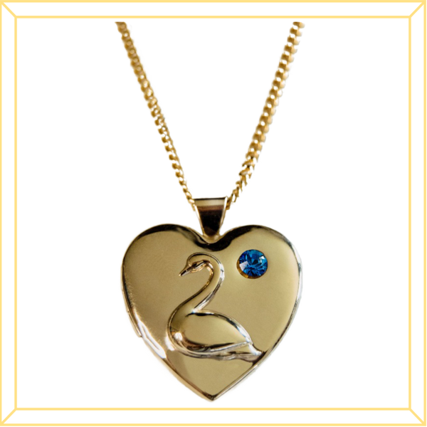 Swan princess Birthstone Heart Locket | Swan Princess – The Swan Princess