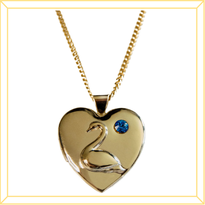 Swan princess Birthstone Heart Locket | Swan Princess – The Swan Princess