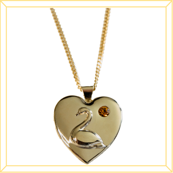 Swan princess Birthstone Heart Locket | Swan Princess – The Swan Princess